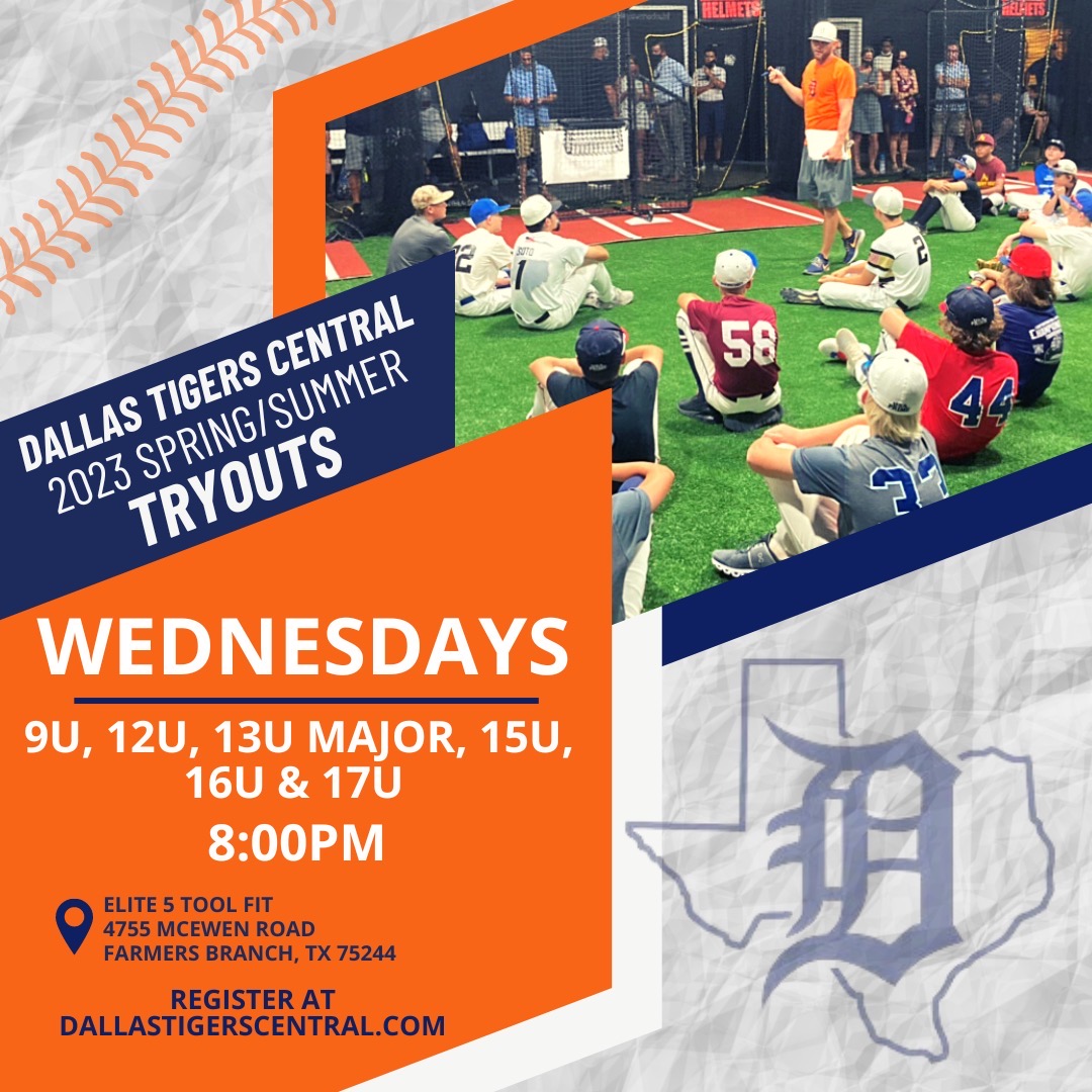 Dallas Tigers Central January Tryouts - Every Wednesday - Dallas Tigers ...