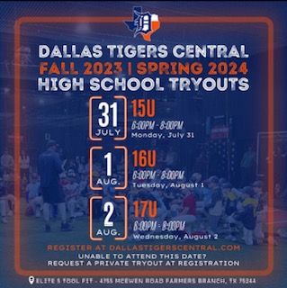 Dallas Tigers Central Fall 2023 Tryouts Announced!! - Dallas Tigers Baseball Club