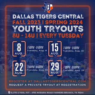 Dallas Tigers Central Fall 2023 Tryouts Announced!! - Dallas Tigers Baseball Club