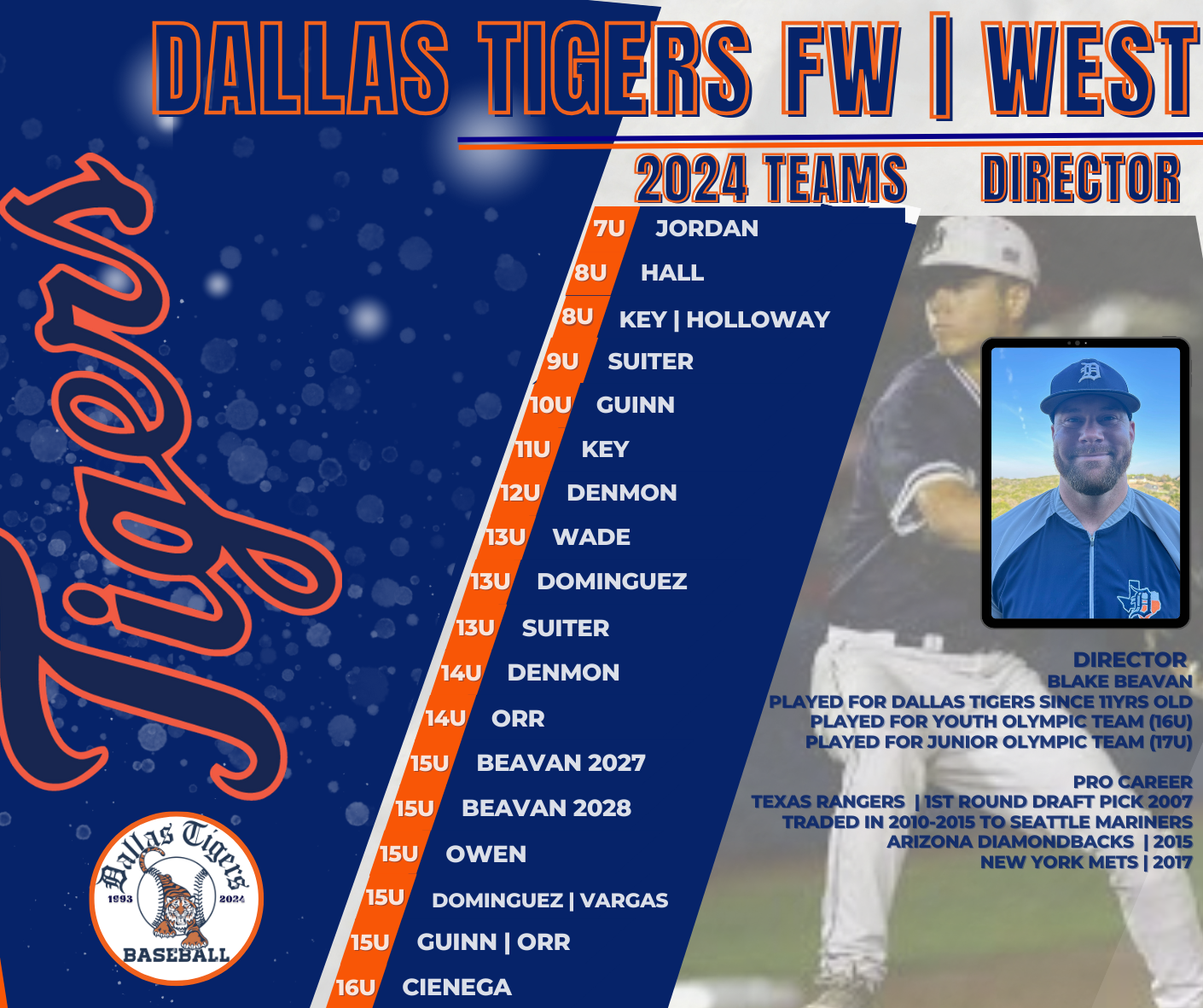 Dallas Tigers West - Dallas Tigers Baseball Club
